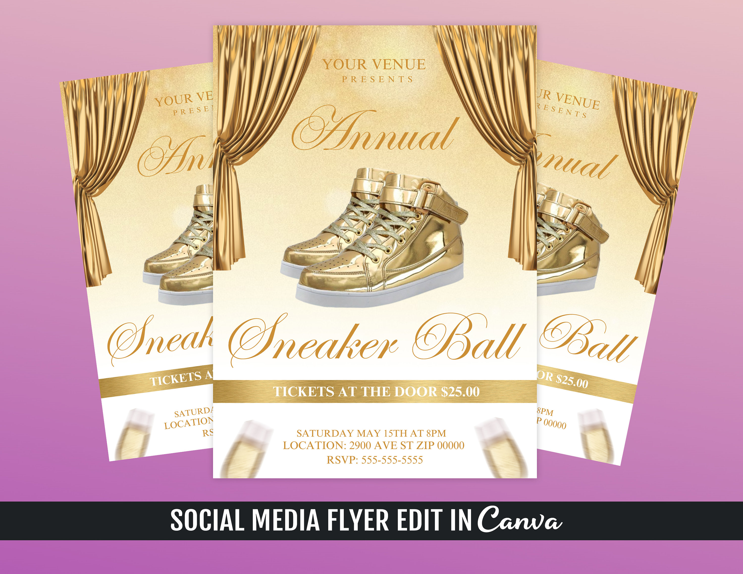 Sneaker Ball Flyer Template - Etsy