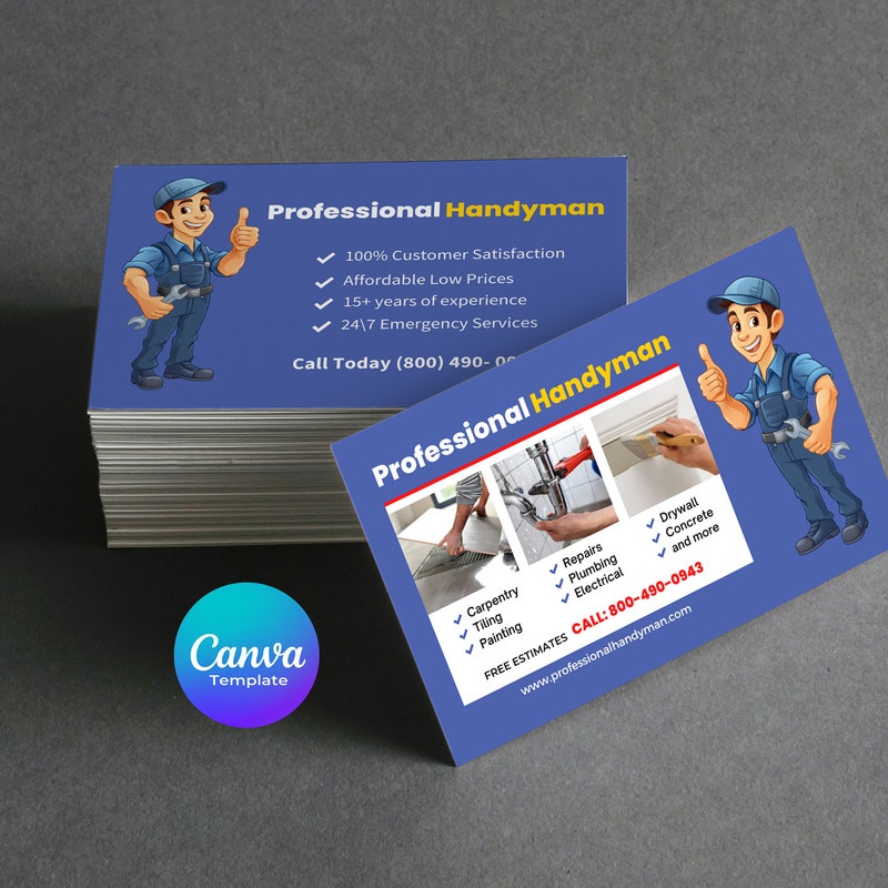 Handyman Business Cards - Etsy