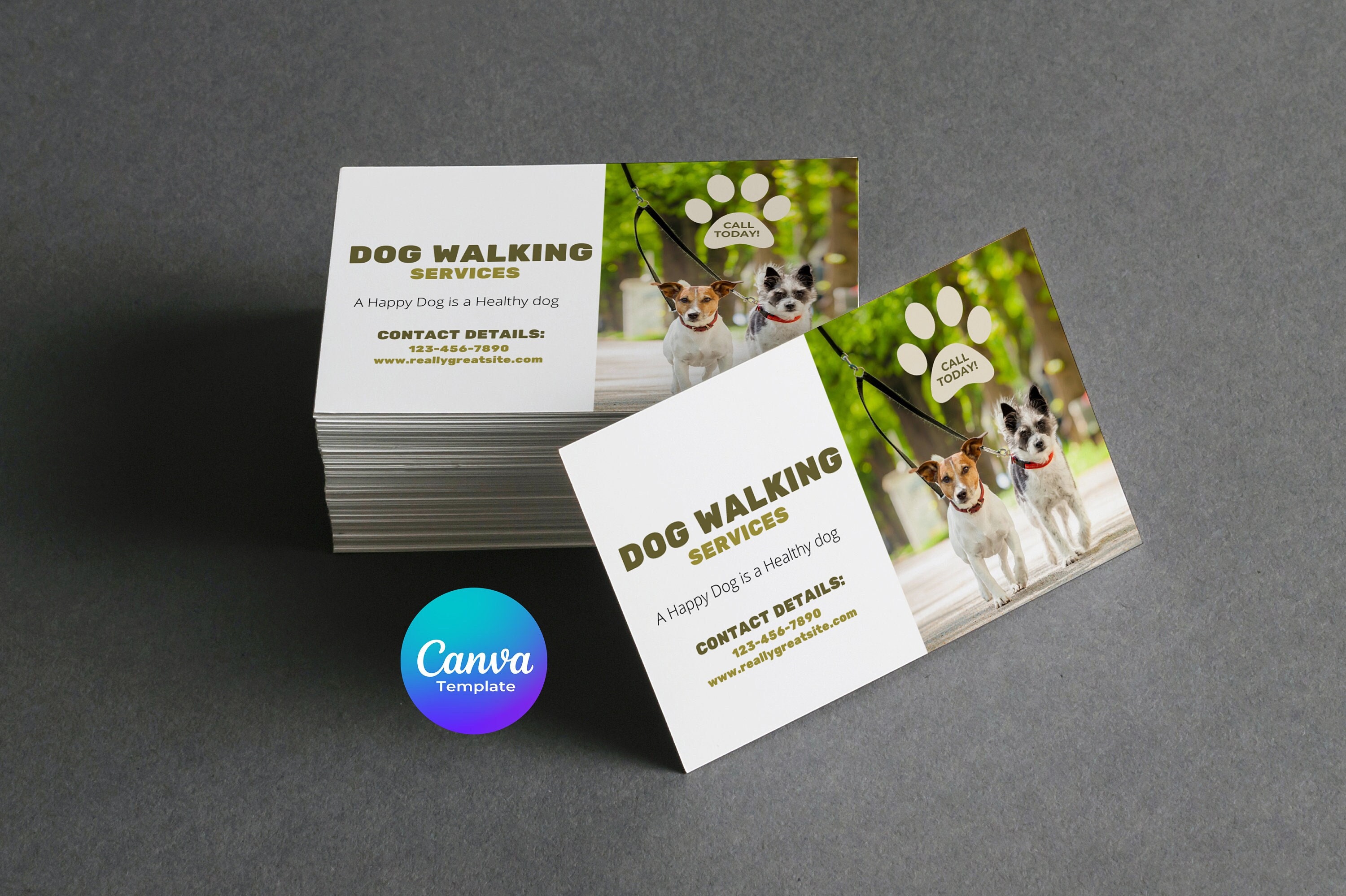 Dog Walking Services Business Card - Etsy