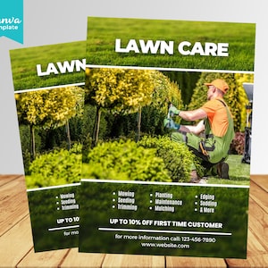 Lawn Care Flyer Template, Landscaping Flyer Template - Etsy