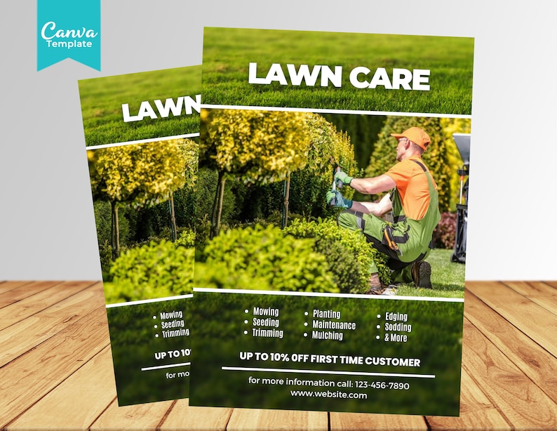 Lawn Care Flyer Template, Landscaping Flyer Template - Etsy