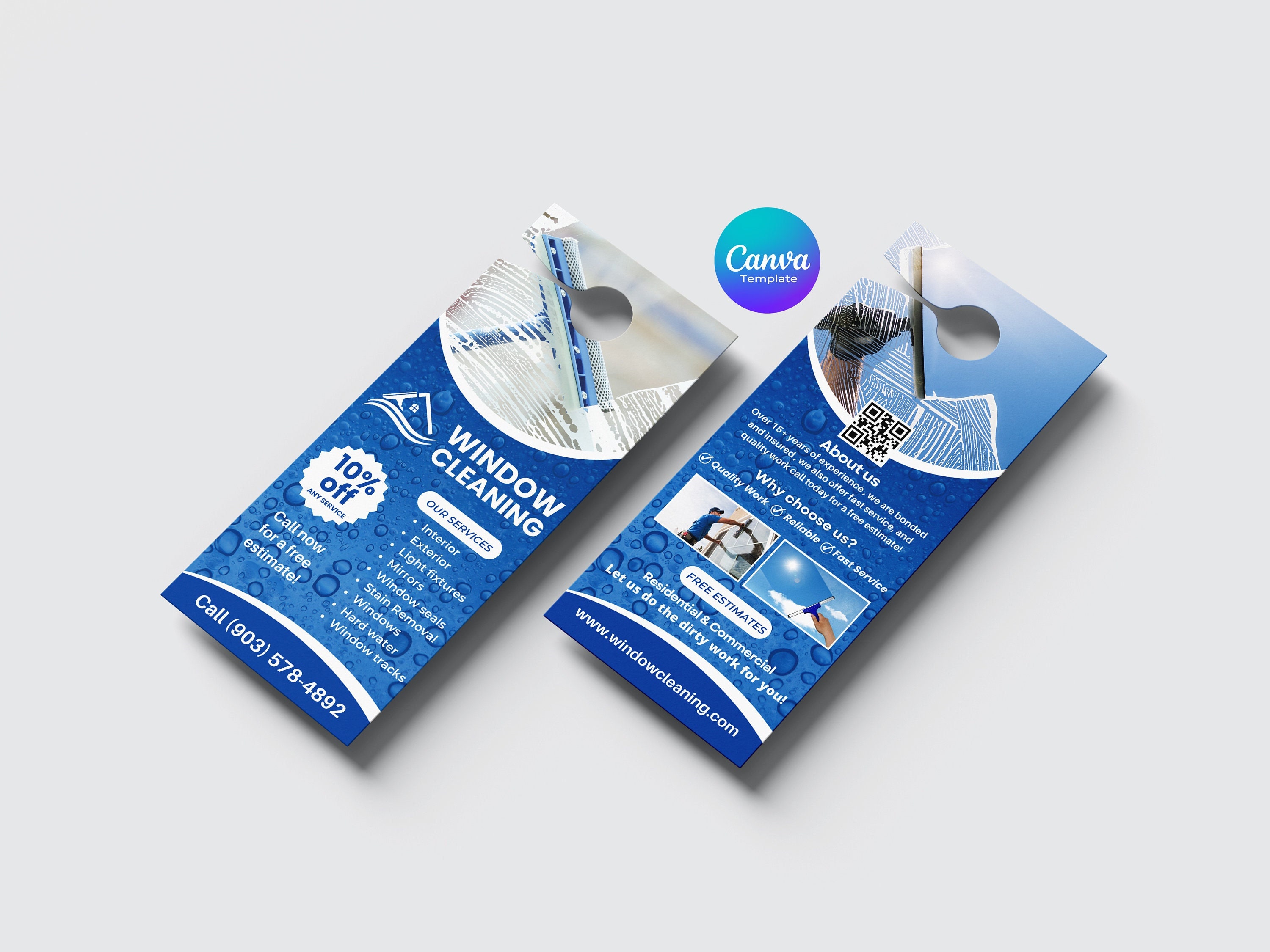 Window Cleaning Door Hanger Template, Window Cleaning Business Door ...