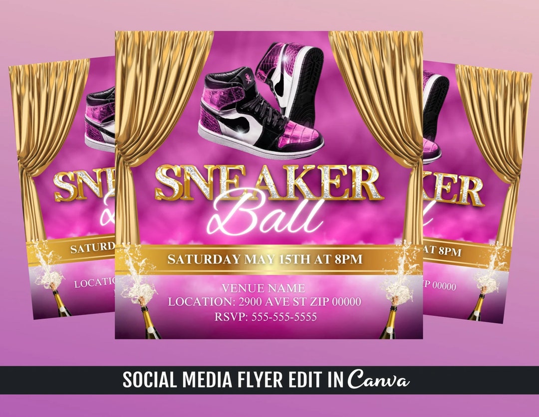 Sneaker Ball Flyer Template - Etsy