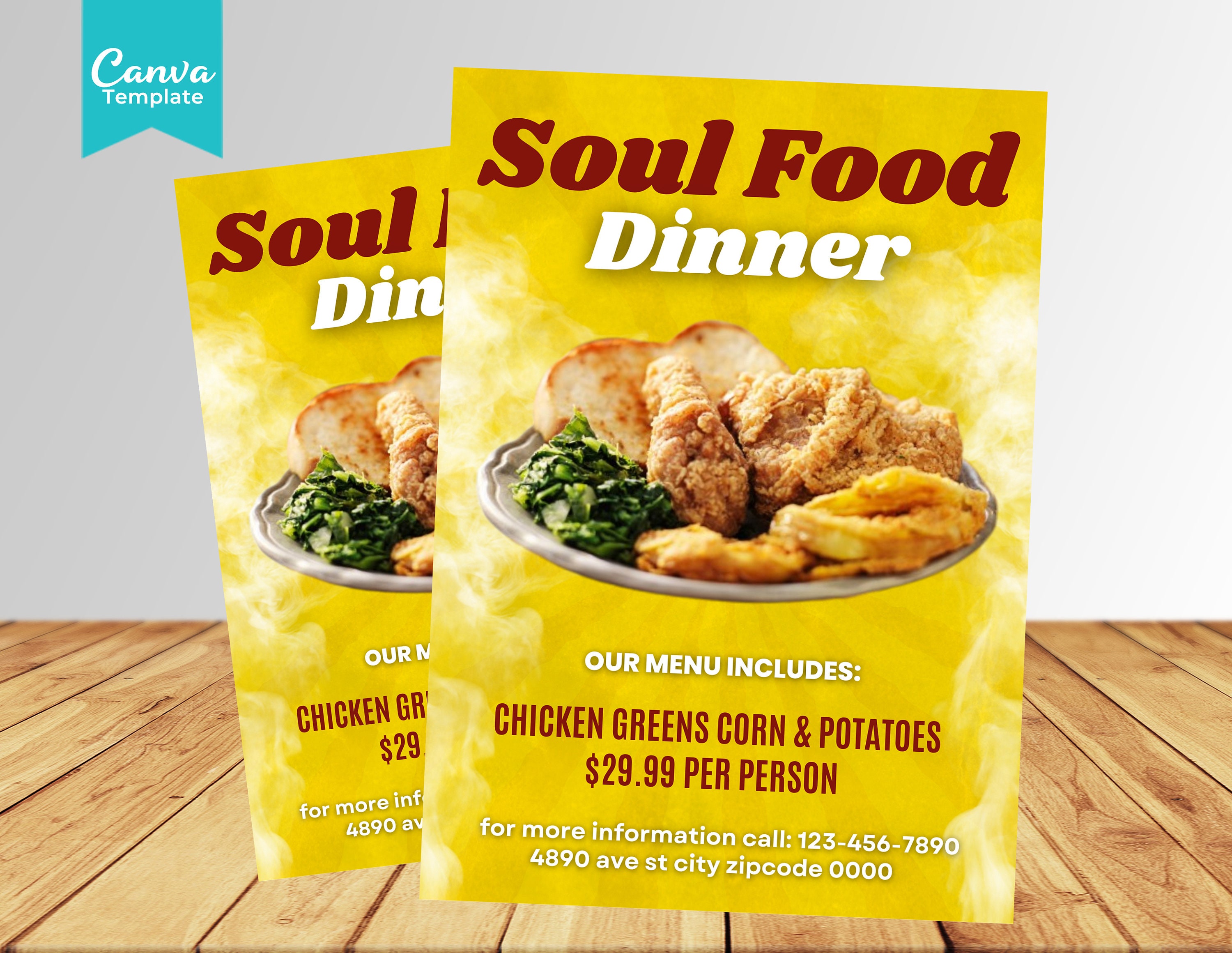 Soul Food Dinner Flyers