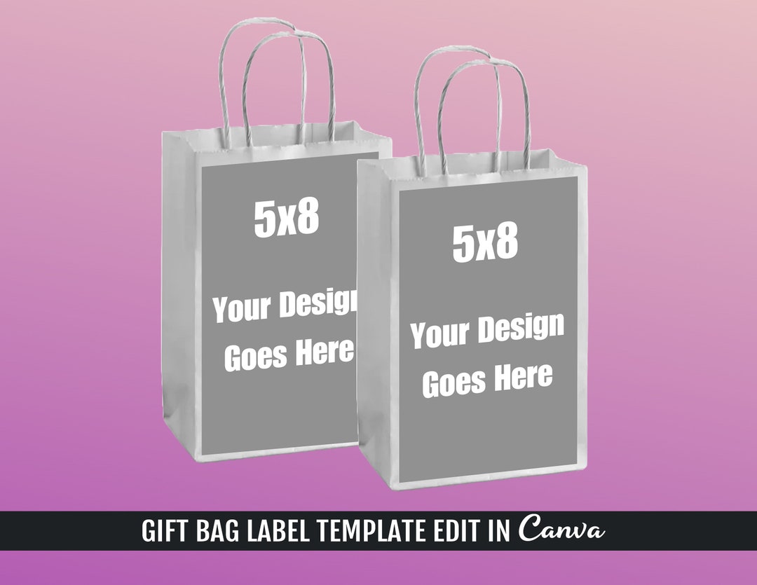 Gift Bag Label Template - Etsy