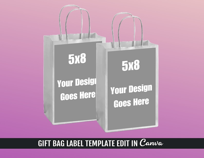 Gift Bag Label Template - Etsy