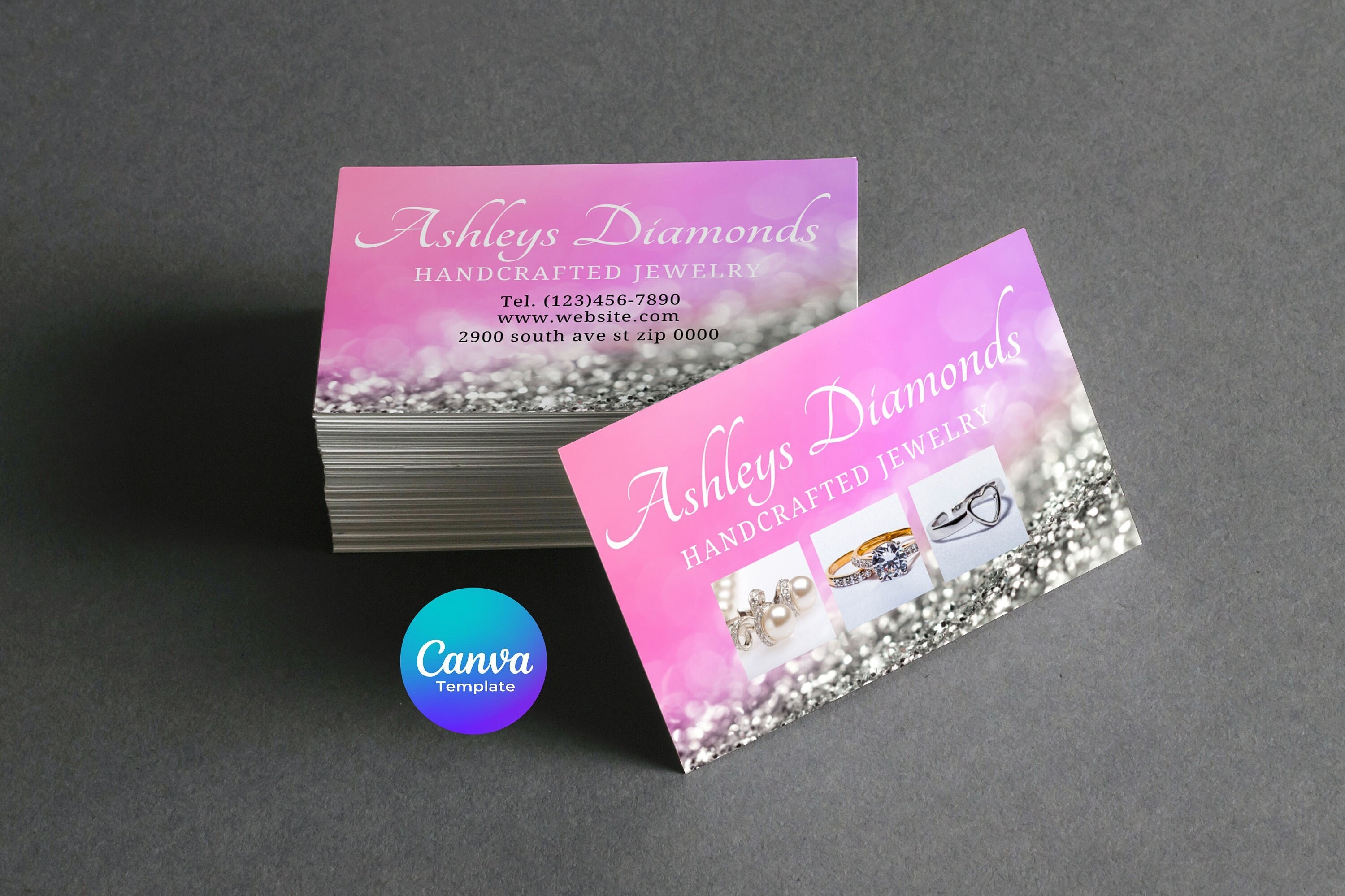 Jewelry Business Card Template, Handcrafted Jewelry Business Card ...