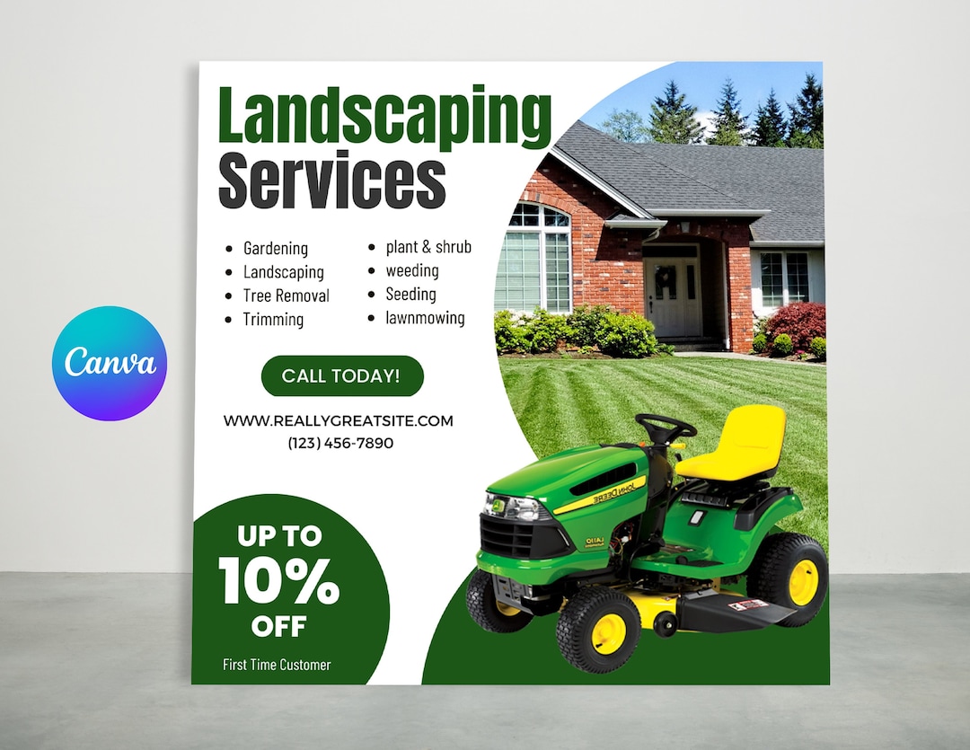 Landscaping Flyer Template - Etsy