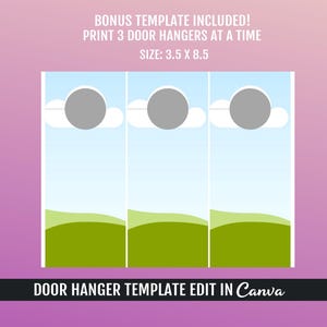 Door Hanger Template, Blank Door Hanger Template, Printable Door Hanger ...