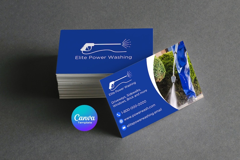 Power Washing Business Card Template - Etsy