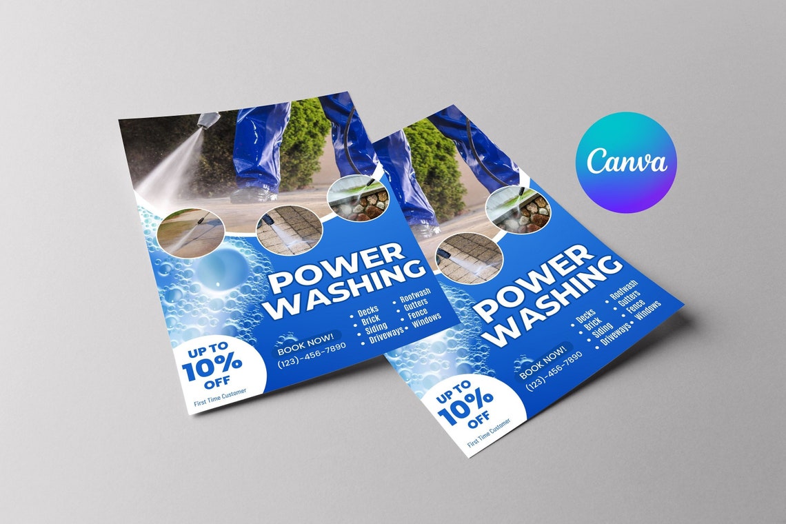 Powerwashing Flyer Template - Etsy