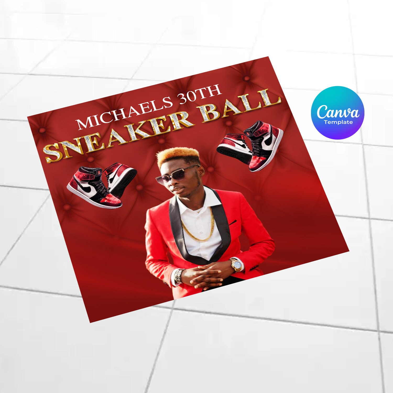 Sneaker Ball Floor Sticker Template, Sneaker Ball Floor Decal Template ...