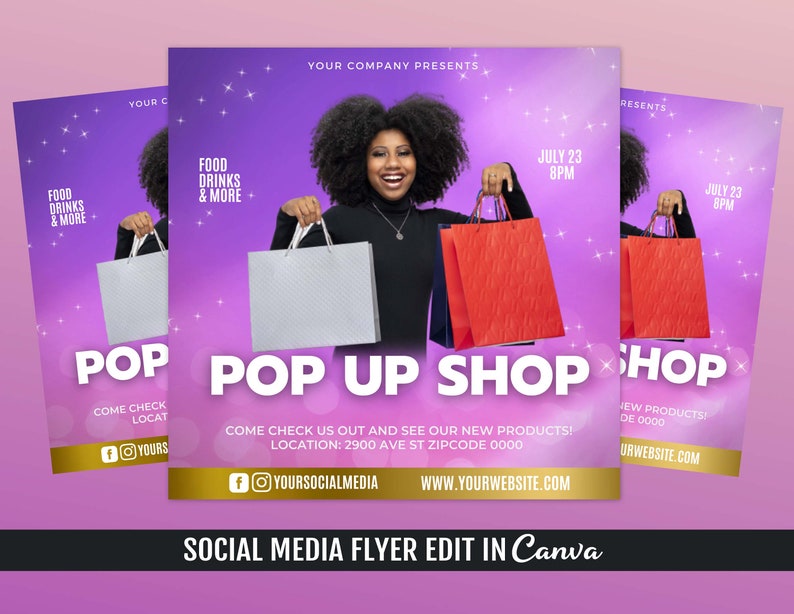 Pop up Shop Flyer Template - Etsy
