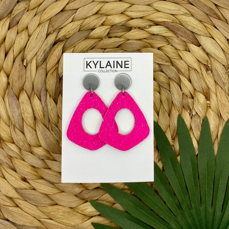 Hot Pink Earrings - Etsy