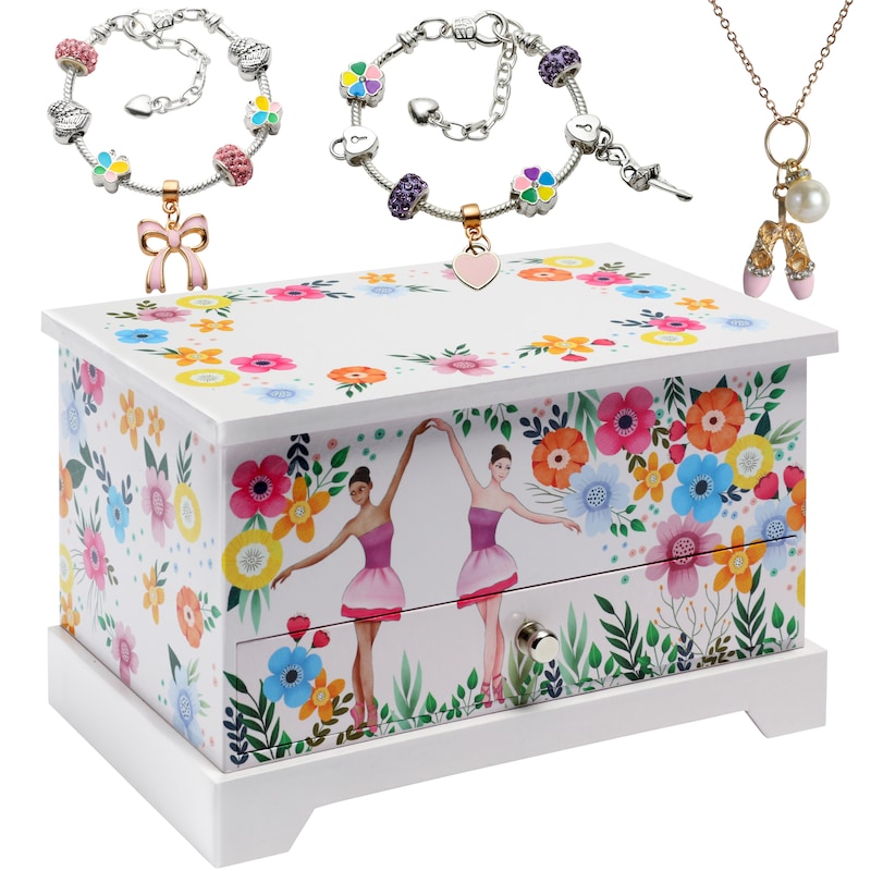Wooden Music Box Floral - Etsy