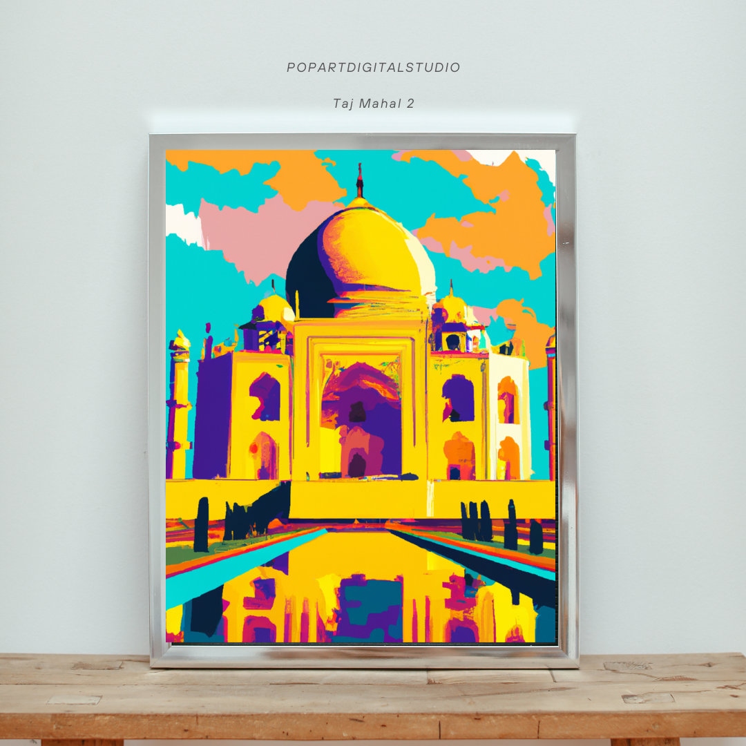 Taj Mahal, India, Pop Art, PRINTABLE Instant Download, Home Decor ...