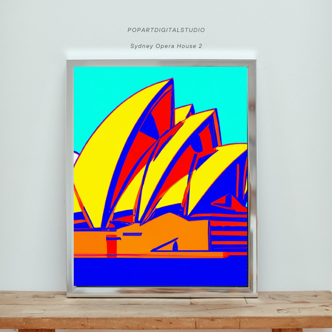 Sydney Opera House, Australia, Pop Art, PRINTABLE Instant Download ...