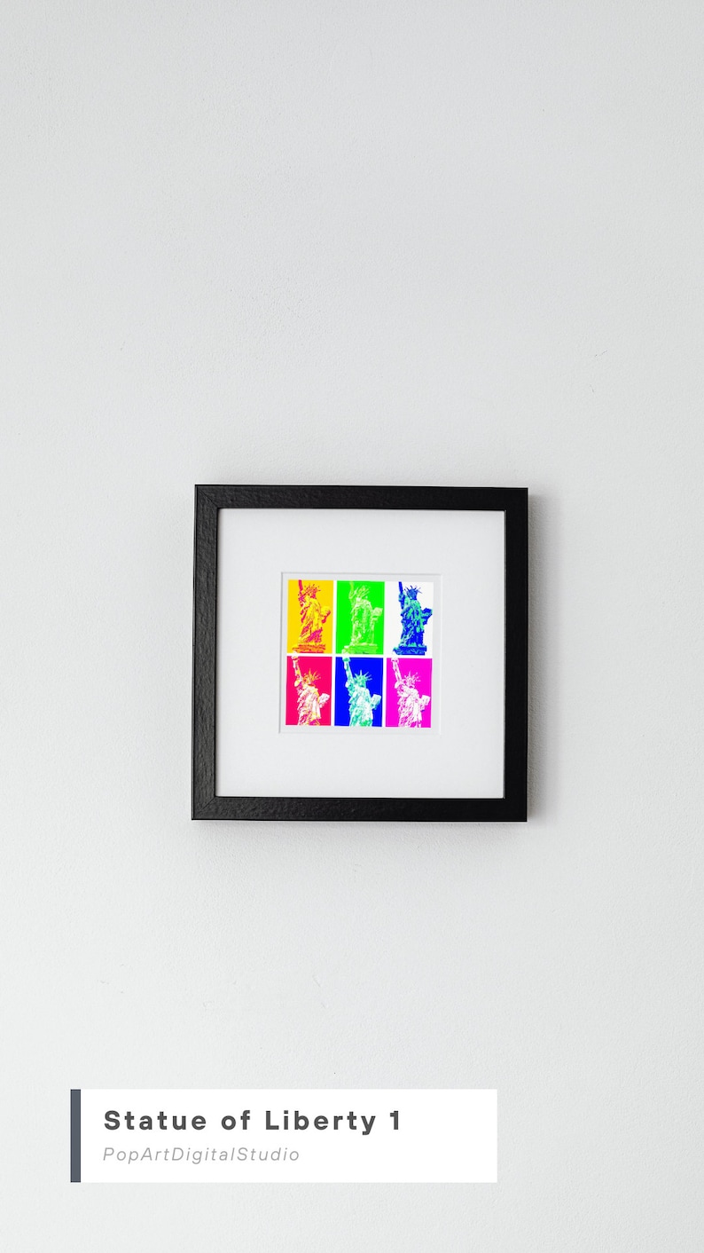 Statue of Liberty, New York City, Pop Art, PRINTABLE Instant Download ...