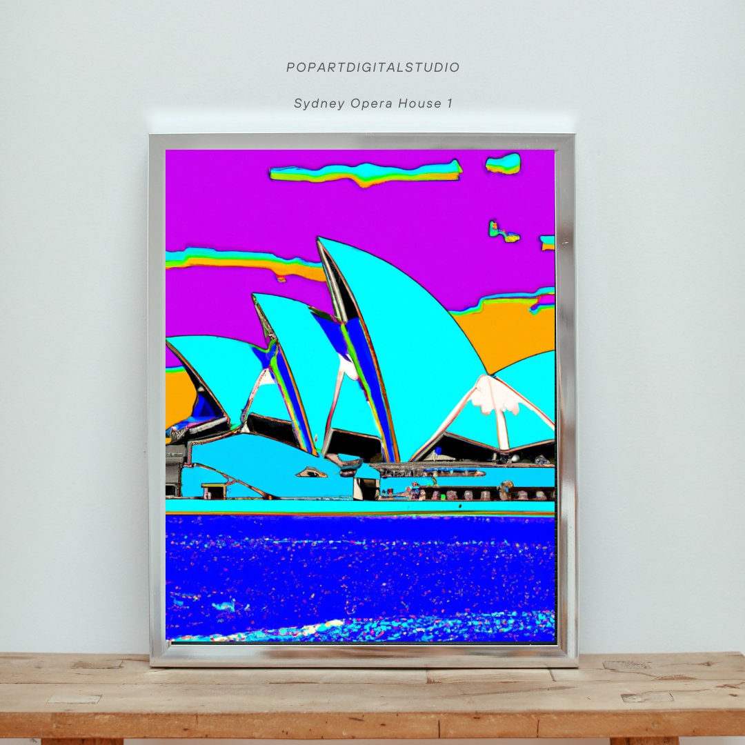 Sydney Opera House, Australia, Pop Art, PRINTABLE Instant Download ...