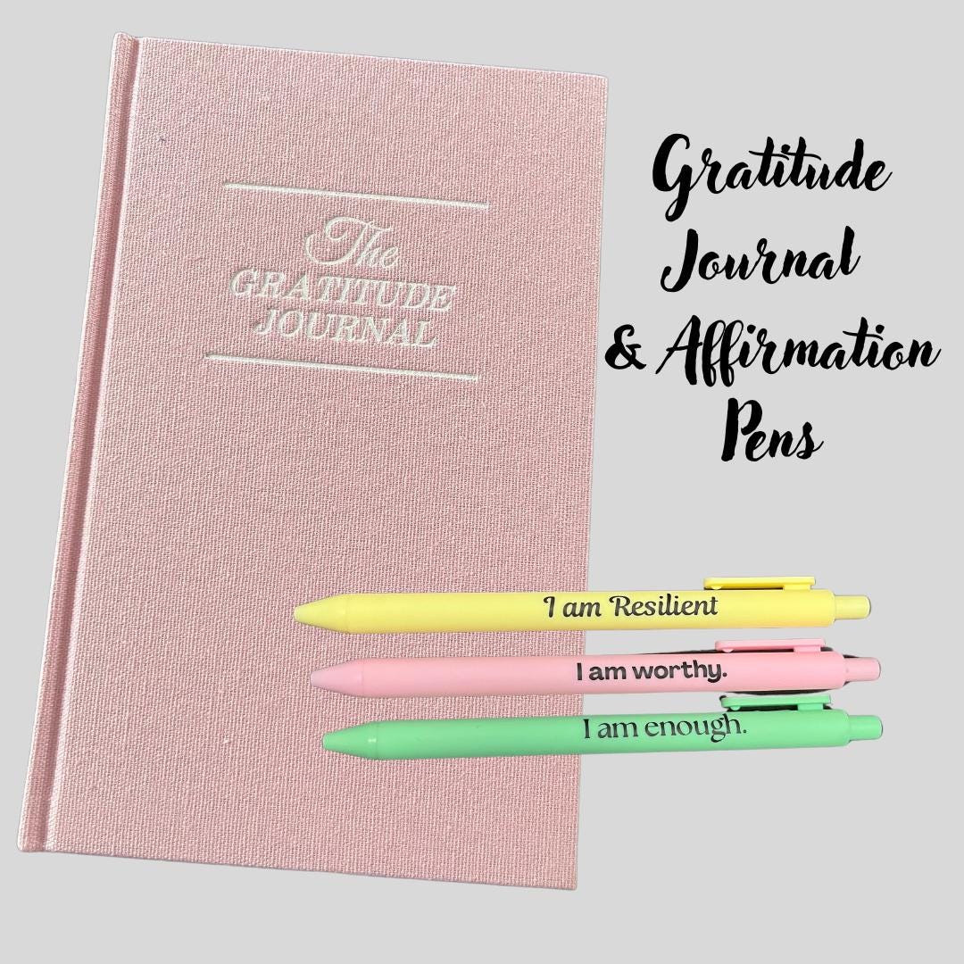Gratitude Journal & Affirmation Pens - Etsy