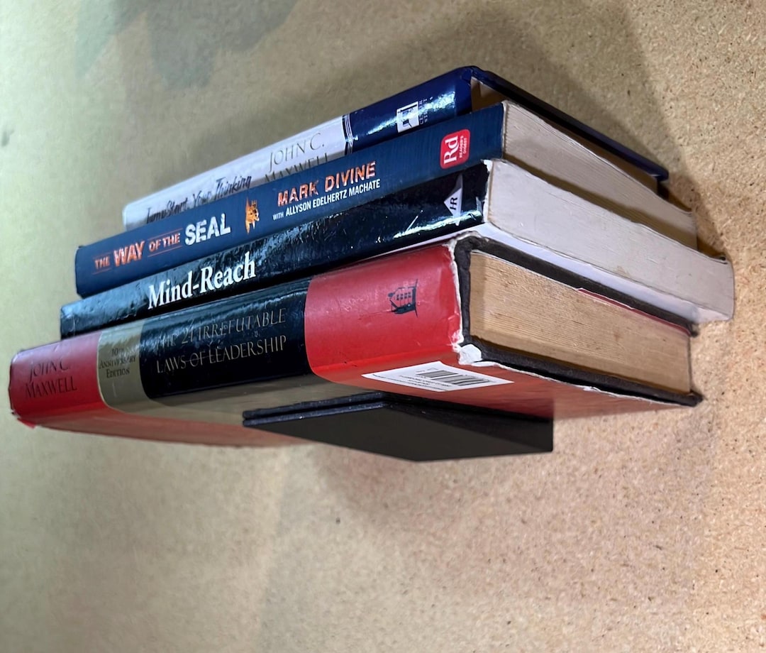 Floating Book Shelf With Mounting Hardware (screws) for Books, Wall ...