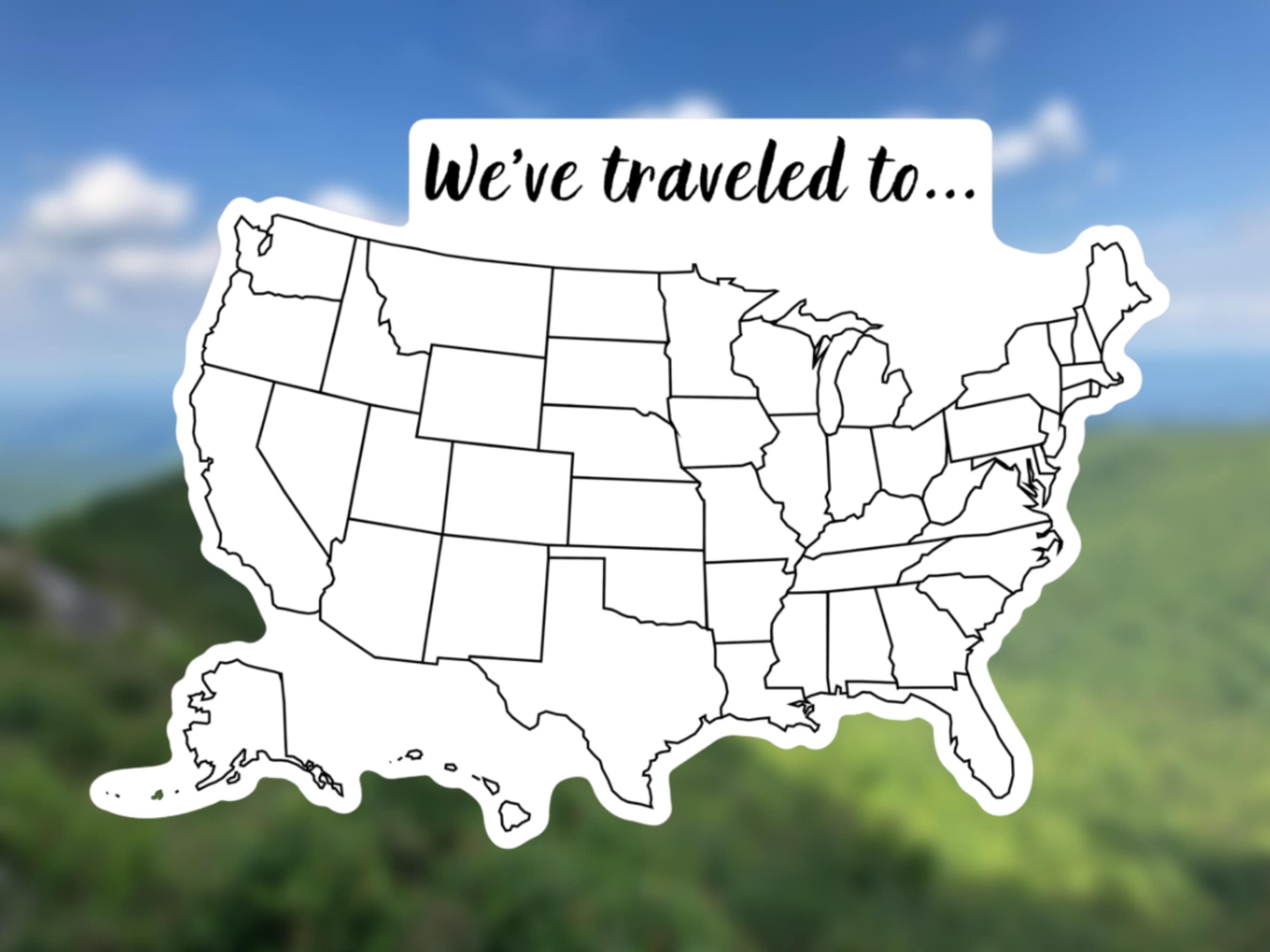 LARGE USA Travel Tracker Map, Travel Journal Sticker, Places Weve ...