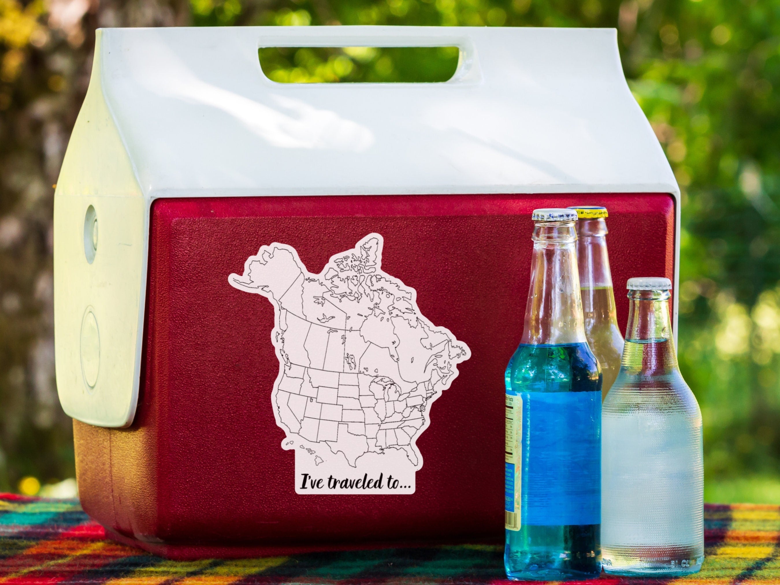 Map Sticker for RV Gift DIY Coloring Map Sticker USA Canada Travel ...