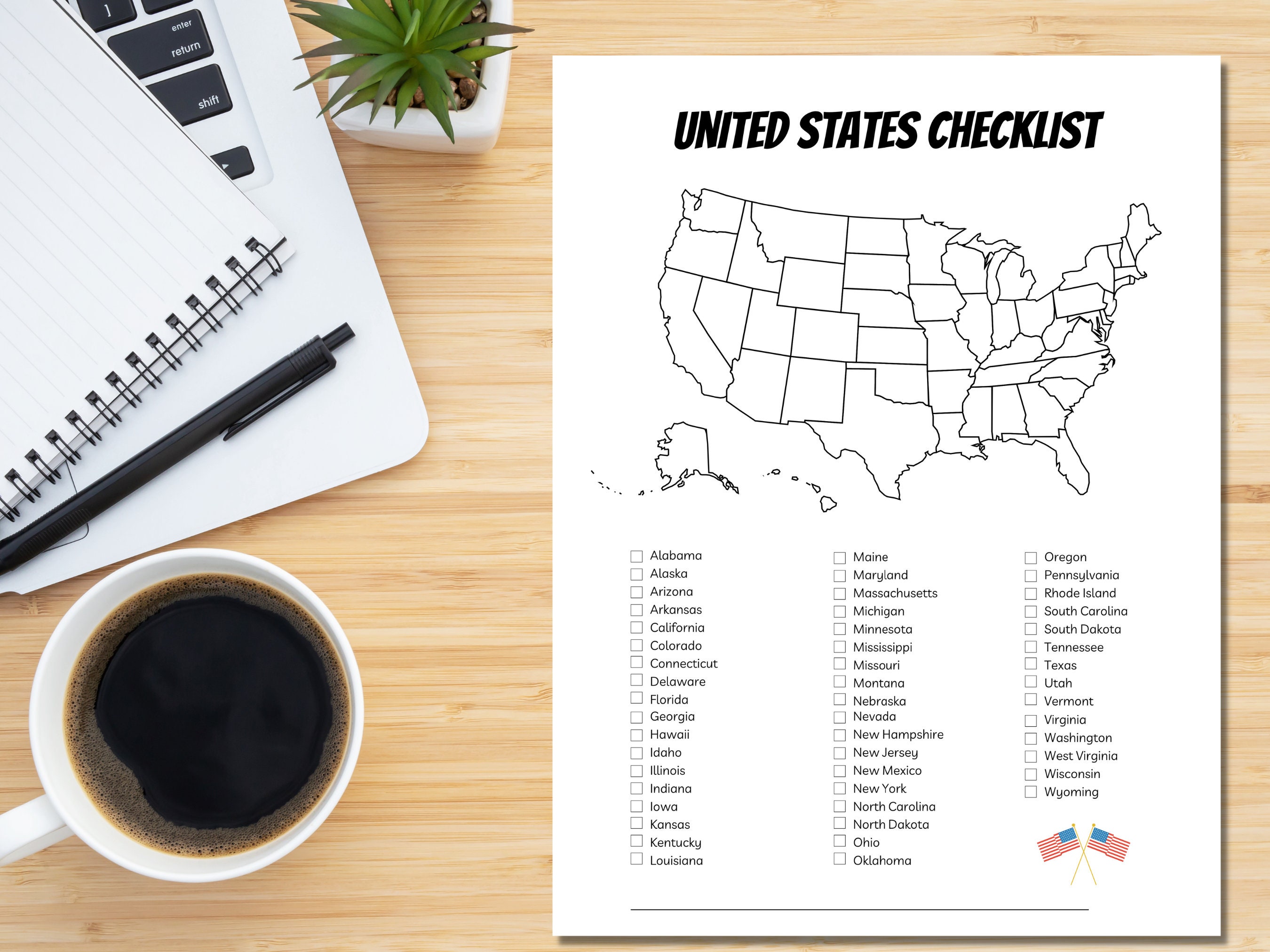 United States Map Bucket List Travel States Visited Map - Etsy