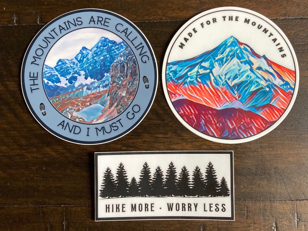Outdoor Sticker Pack, Adventure Sticker, Hiking Sticker for Water ...