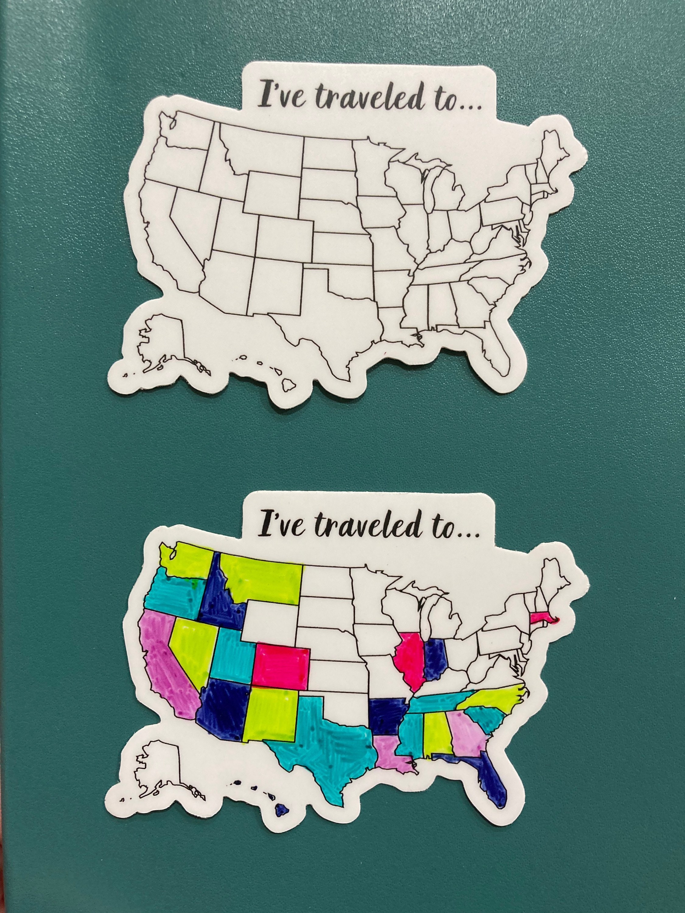 LARGE USA Travel Tracker Map, Travel Journal Sticker, Places Ive ...