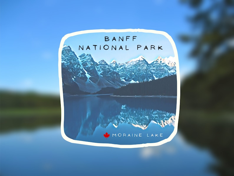 Banff National Park Sticker Moraine Lake Canada Sticker - Etsy