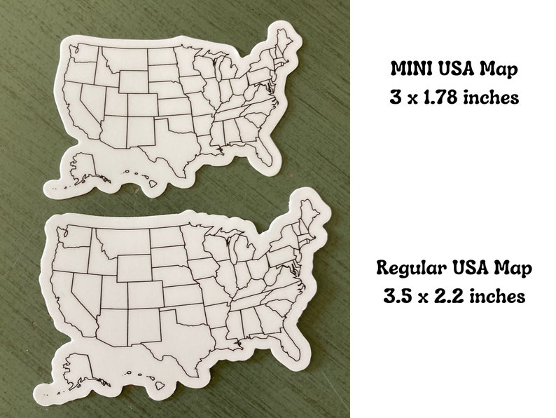 MINI US Map Sticker, States Sticker, Road Trip Sticker, Where I've ...