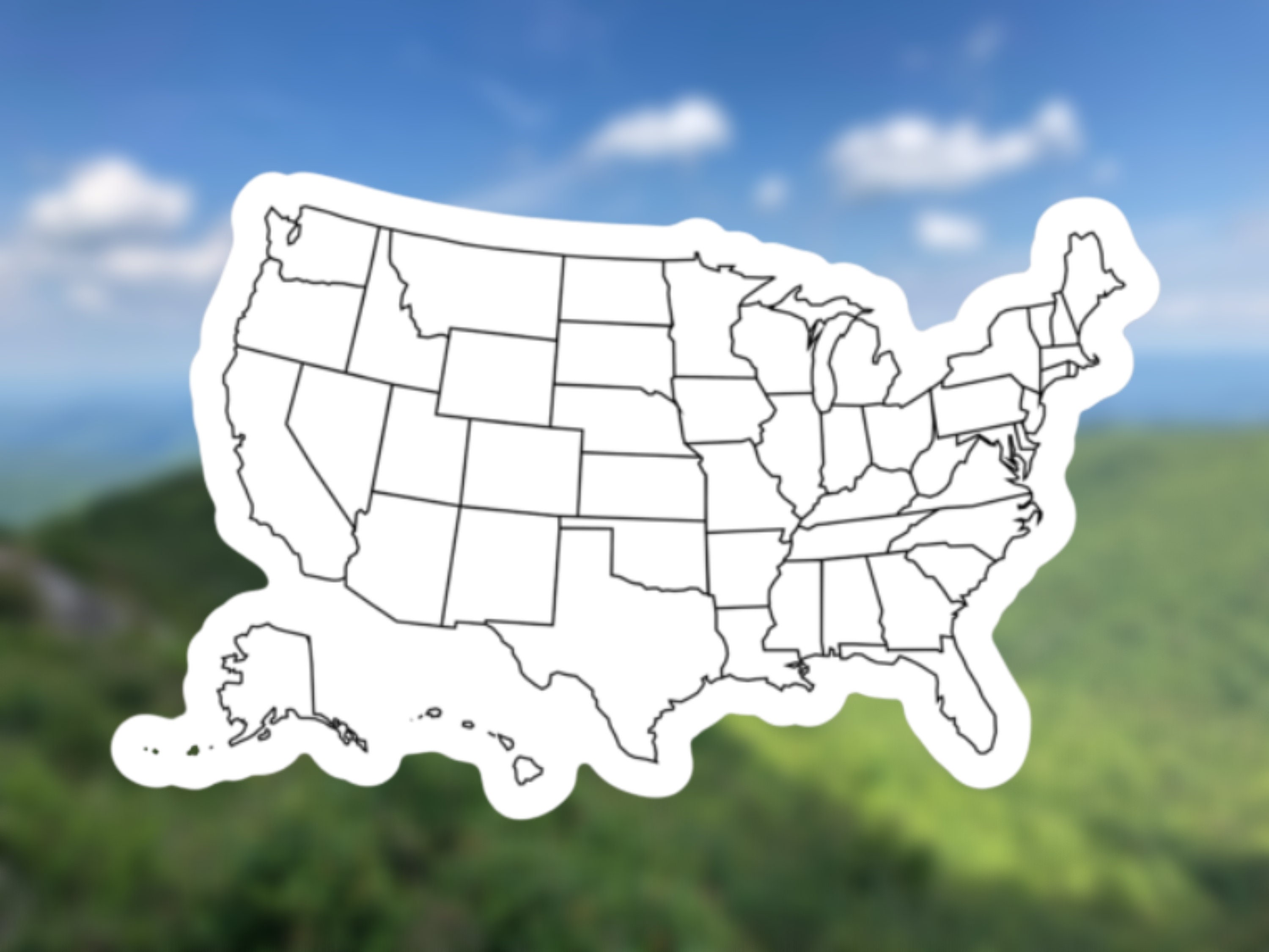 State Stickers, Travel Stickers, US Map Sticker, Where I've Been ...