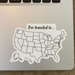 USA Travel Tracker Map, Travel Journal Sticker, USA Travel Map Sticker ...