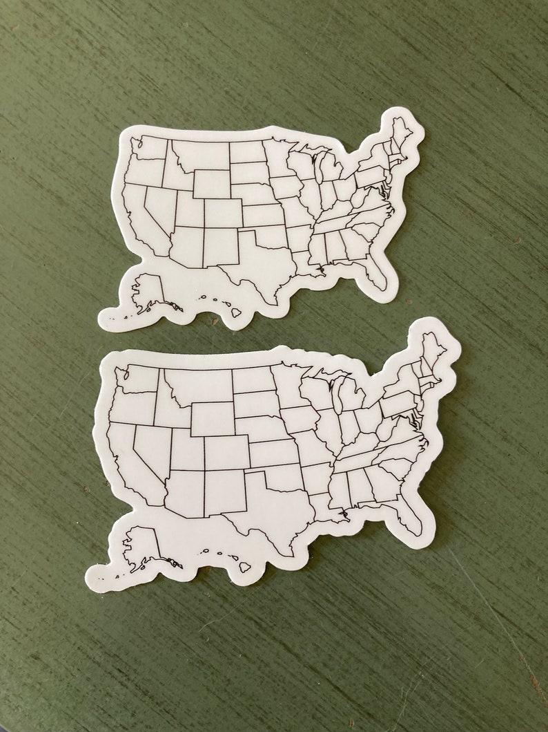 State Stickers, Travel Stickers, US Map Sticker, Where I've Been ...