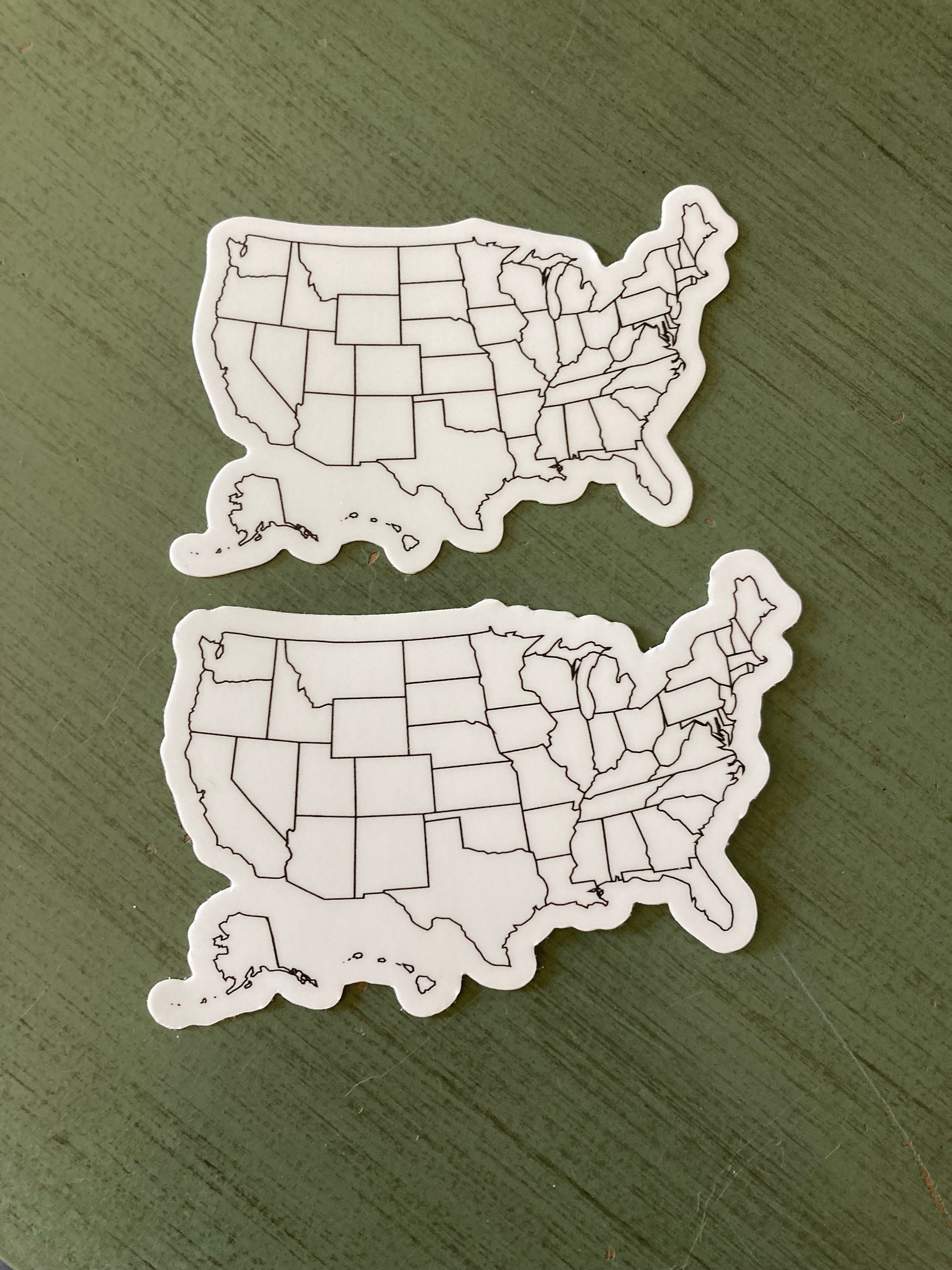 State Stickers, Travel Stickers, US Map Sticker, Where I've Been ...