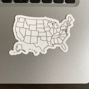 State Stickers, Travel Stickers, US Map Sticker, Where I've Been ...