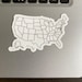 State Stickers, Travel Stickers, US Map Sticker, Where I've Been ...