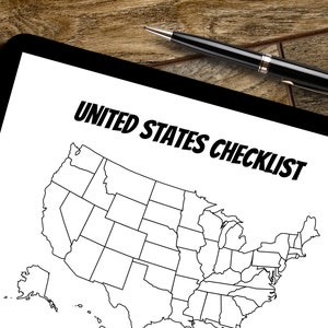 United States Map, Bucket List Travel, States Visited Map - Etsy