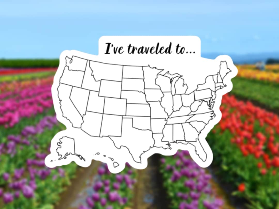 LARGE USA Travel Tracker Map, Travel Journal Sticker, Places I’ve ...