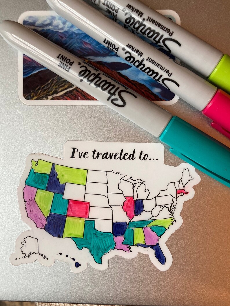 USA Map Magnet Where I've Been Map Travel Tracker Map - Etsy