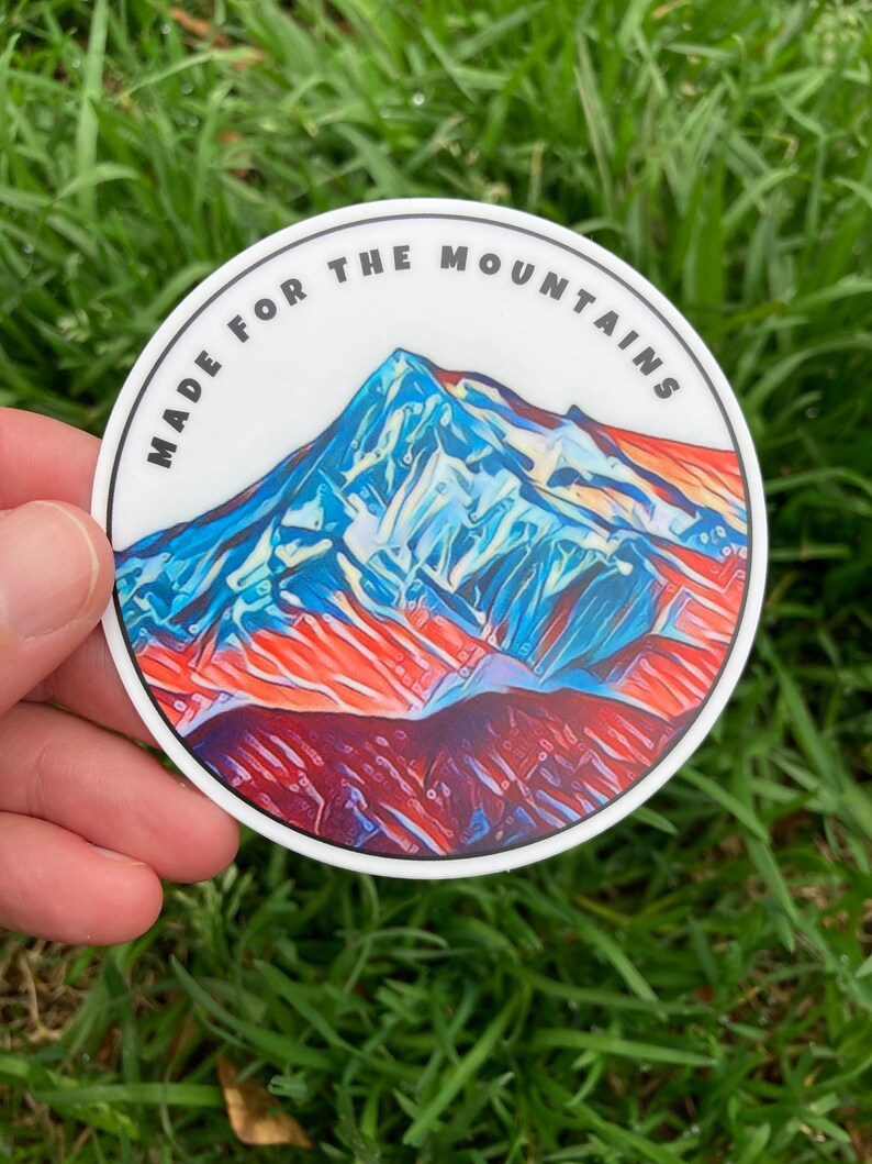 Mountain Sticker, Made for the Mountains Sticker, Travel Sticker ...