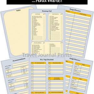 Printable Travel Trip Planner - Etsy