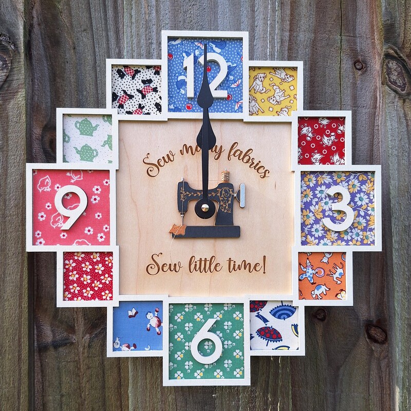 Clock Fabric - Etsy