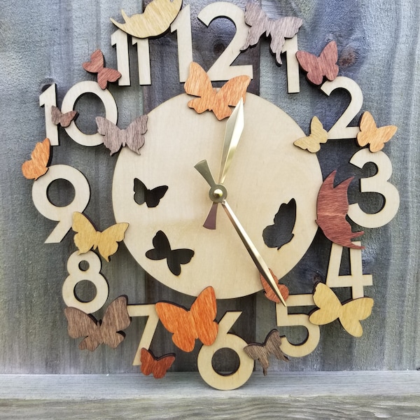 Butterfly Clock - Etsy