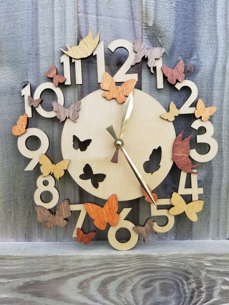 Butterfly Wall Clock - Etsy