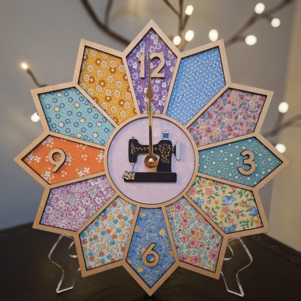 Clock Fabric - Etsy