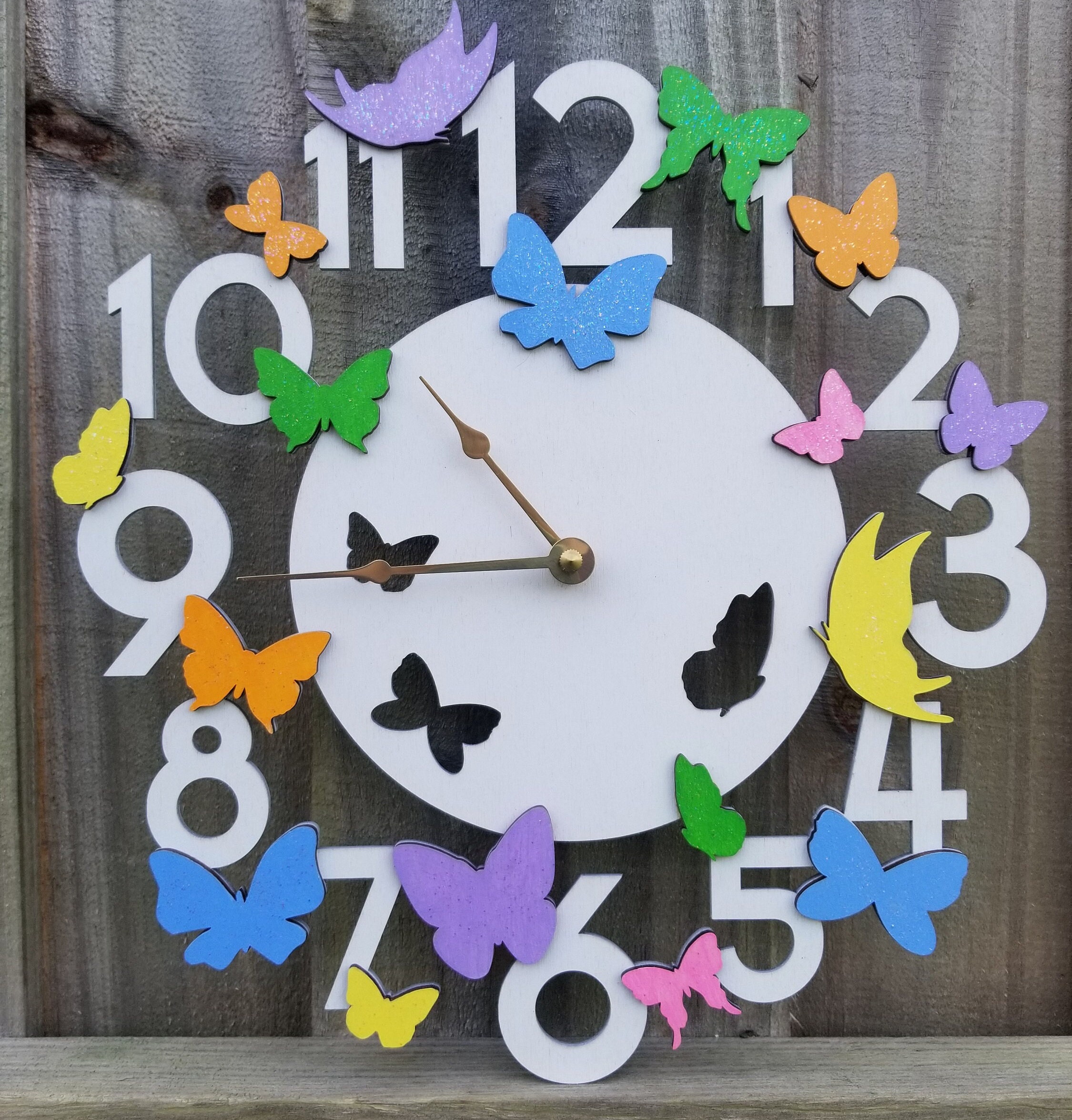 Butterfly Clock SVG - Etsy