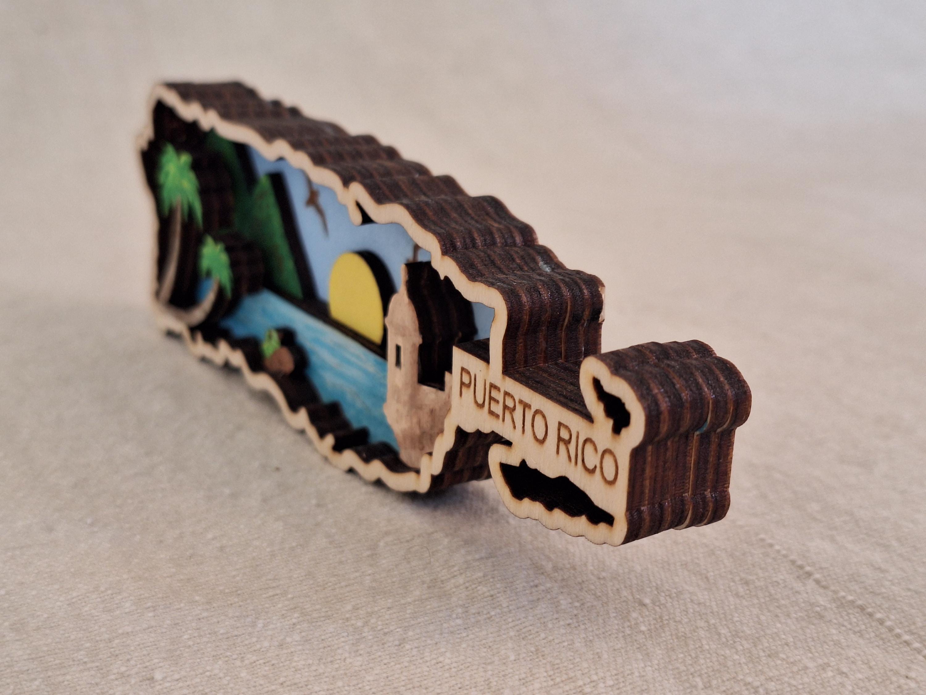 3D Puerto Rico Layered SVG - Etsy