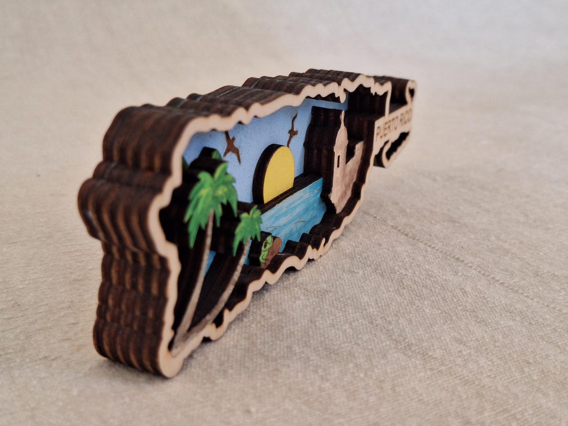 3D Puerto Rico Layered SVG - Etsy